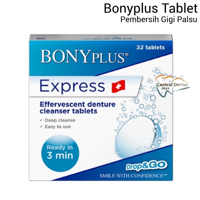 Jual Bonyplus Tablet Pembersih Gigi Palsu Fittydent Super Cleansing 32 Tablets / Bony Plus ...