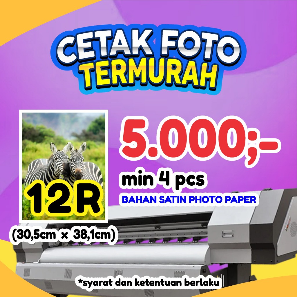 Jual Cetak Foto 12R Bahan Kertas Satin / Cetak Photo Paper Satin Murah ...