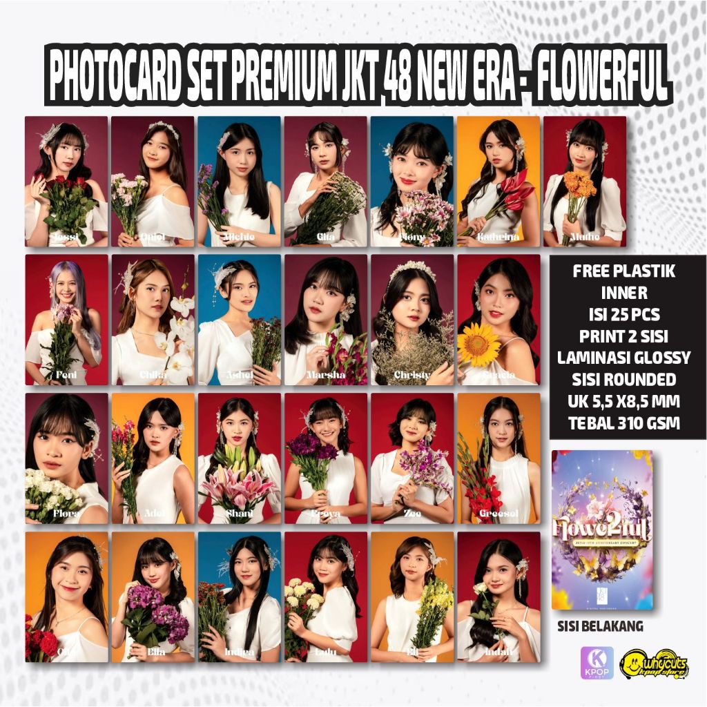 Jual [25pcs] PC Photocard set JKT 48 New Era print 2 sisi laminasi glossy tebal anti air tidak ...