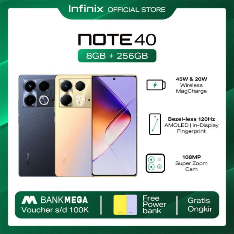 Jual INFINIX NOTE 40 8/256 - GARANSI RESMI INDONESIA | Shopee Indonesia