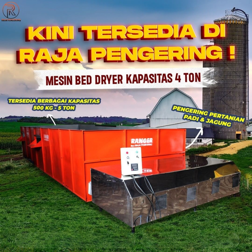 Jual Mesin Pengering Jagung Gabah Padi Bed Dryer Kap. 4 Ton Tipe Gas ...