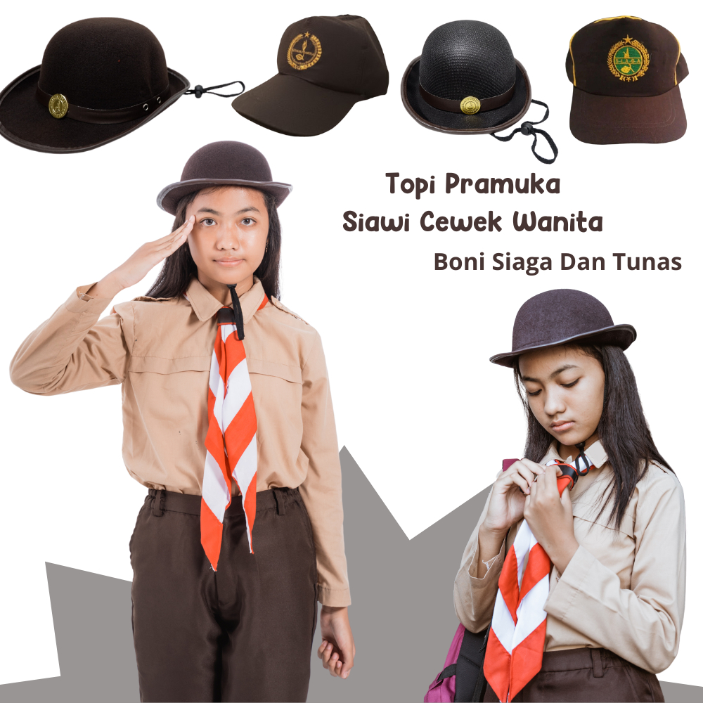 Jual Topi Boni Pramuka Topi Laken Rajut Siswi Putri Perempuan Siaga ...