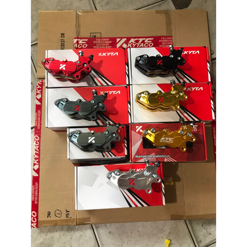 Jual kaliper 4 piston ktc kytaco kanan red gold grey black kaliper 4 piston CRM kanan original ...