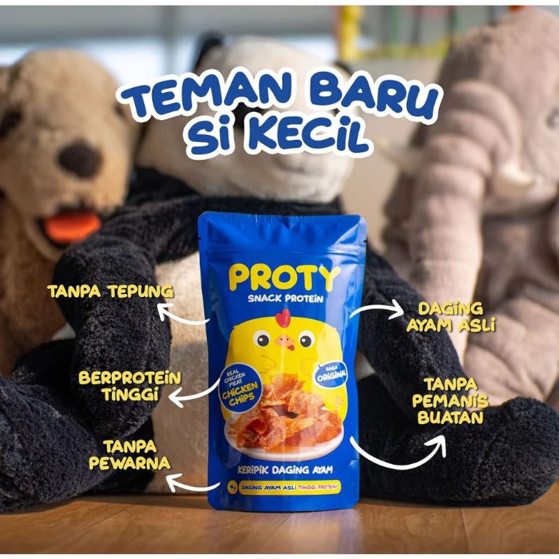 Jual PROTY CHICKEN SNACK PROTEIN AMAN DARI SATU 1TAHUN | Shopee Indonesia