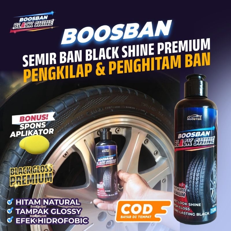Jual Semir ban Mobil Motor Tahan lama Pengkilap Ban Boosban black shine ...