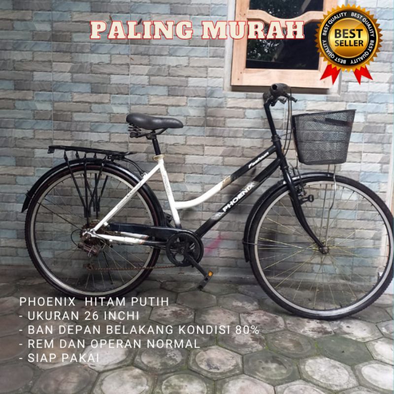 Jual Sepeda wanita cewek perempuan keranjang dewasa ukuran 26 bekas ...