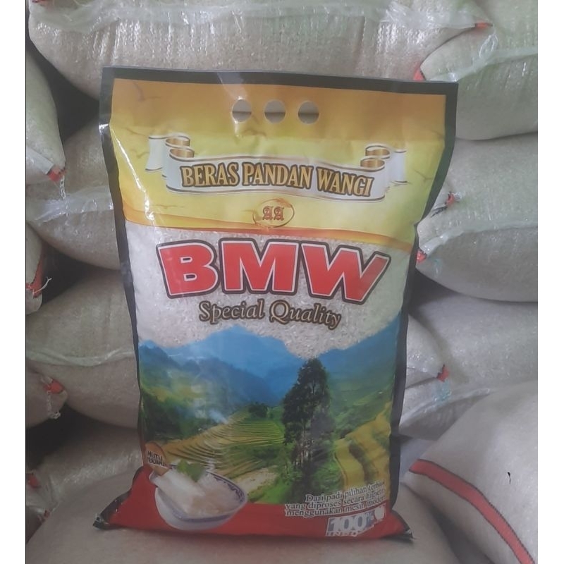 Jual BERAS CAP BMW NILON PREMIUM SUPER 3KG/5KG | Shopee Indonesia