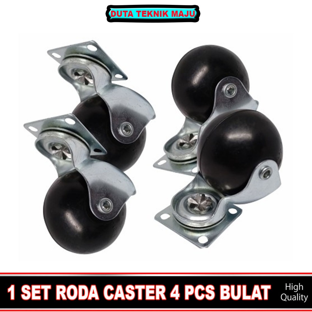 Jual Roda Kursi Bulat 2 Inch 50mm / Roda Caster 1set 4 pcs TG50 / Roda ...