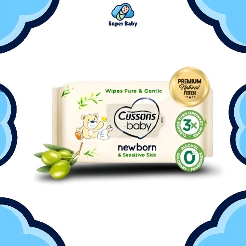 Jual TISU TISSUE BASAH CUSSONS BABY WIPES NEWBORN SENSITIVE PURE ...