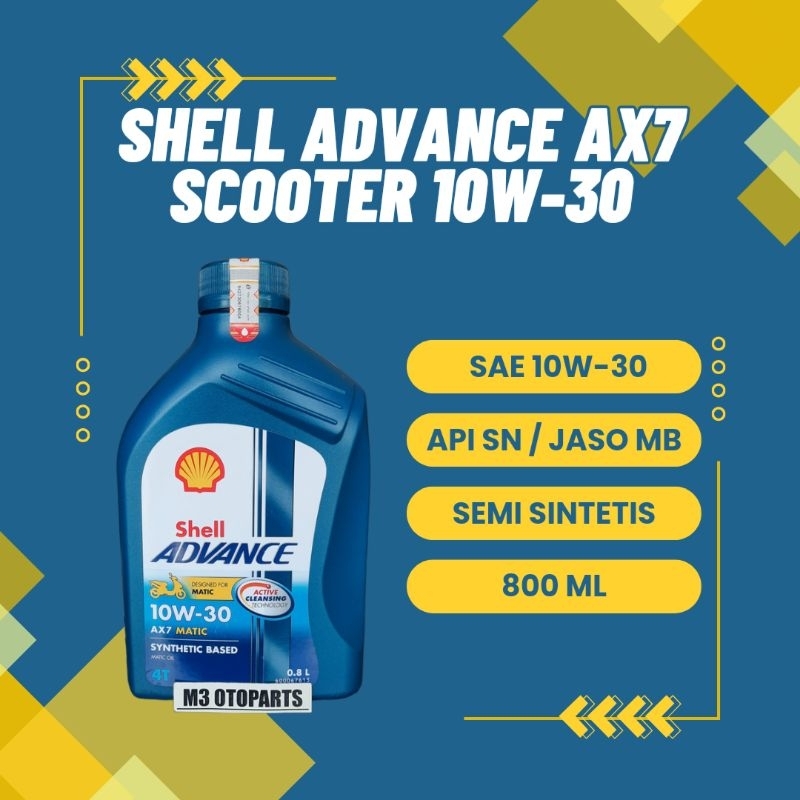 Jual Shell Advance AX7 Scooter 10W/30 | 800 ml - Oli Motor Matic ...