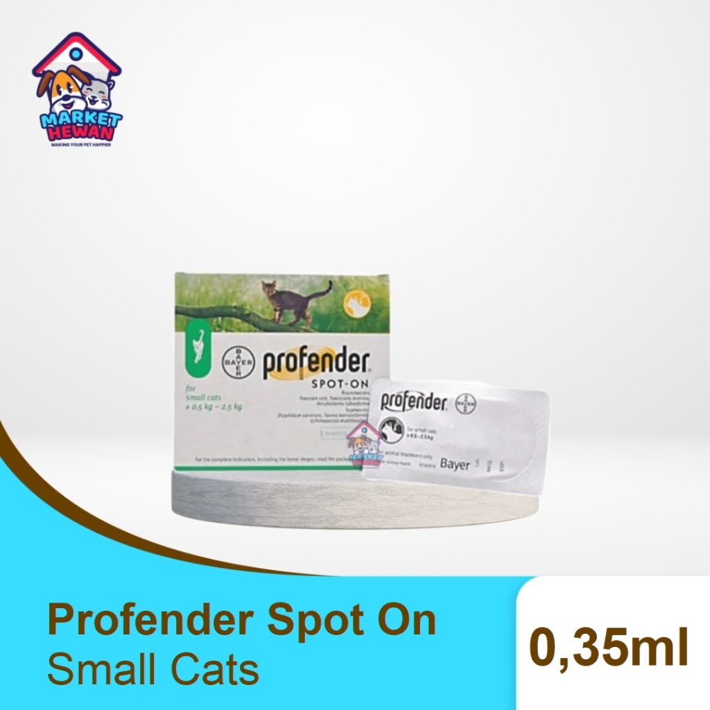 Jual Profender Spot On Obat Cacing Kucing Kecil 2,5 Kg Tetes Small Cat ...