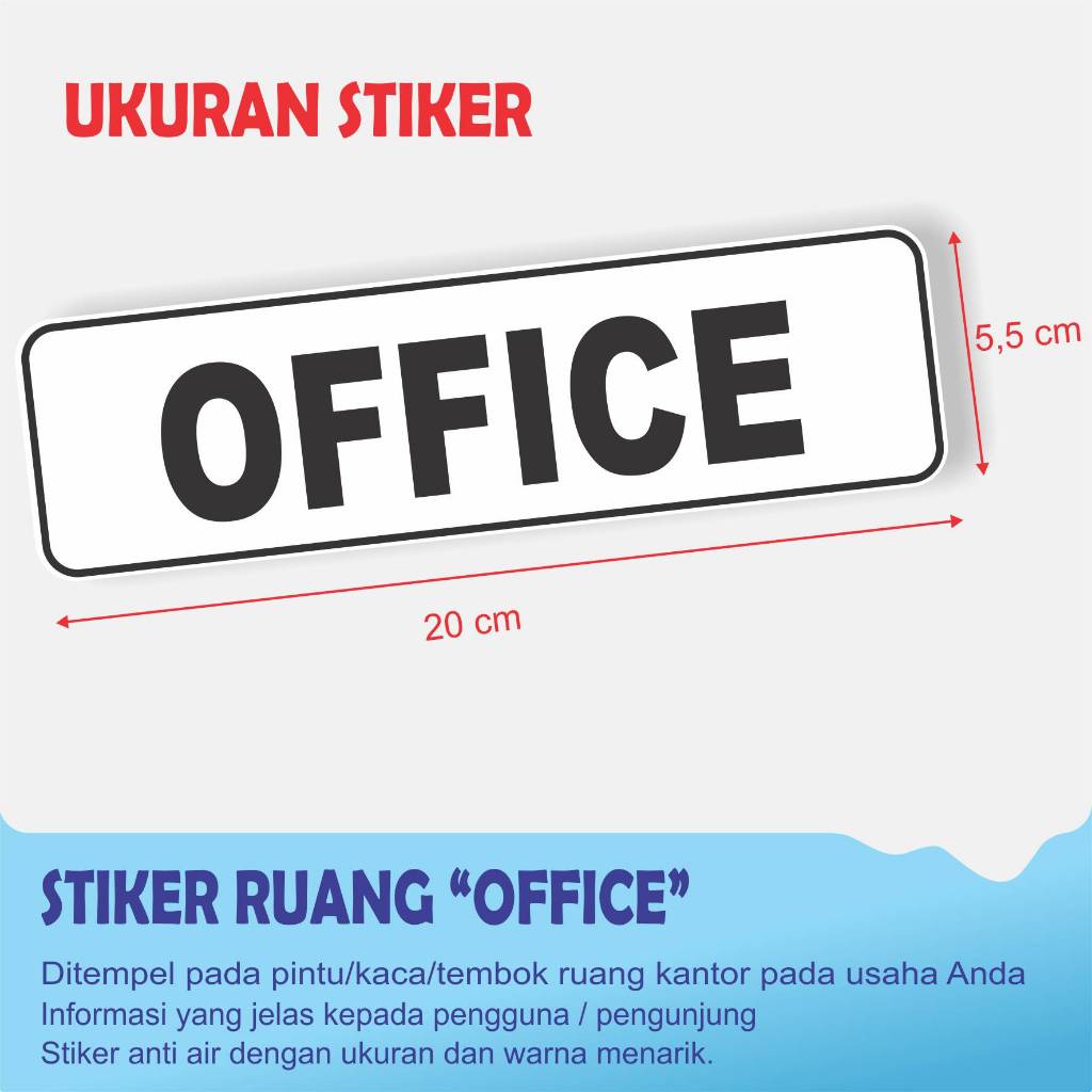 Jual STIKER petunjuk ruang OFFICE | Shopee Indonesia