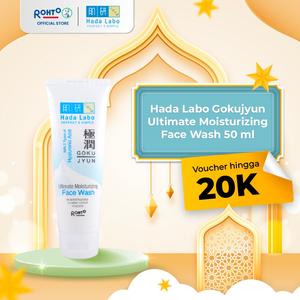 Jual Hada Labo Gokujyun Ultimate Moisturizing Face Wash - 50gr ...