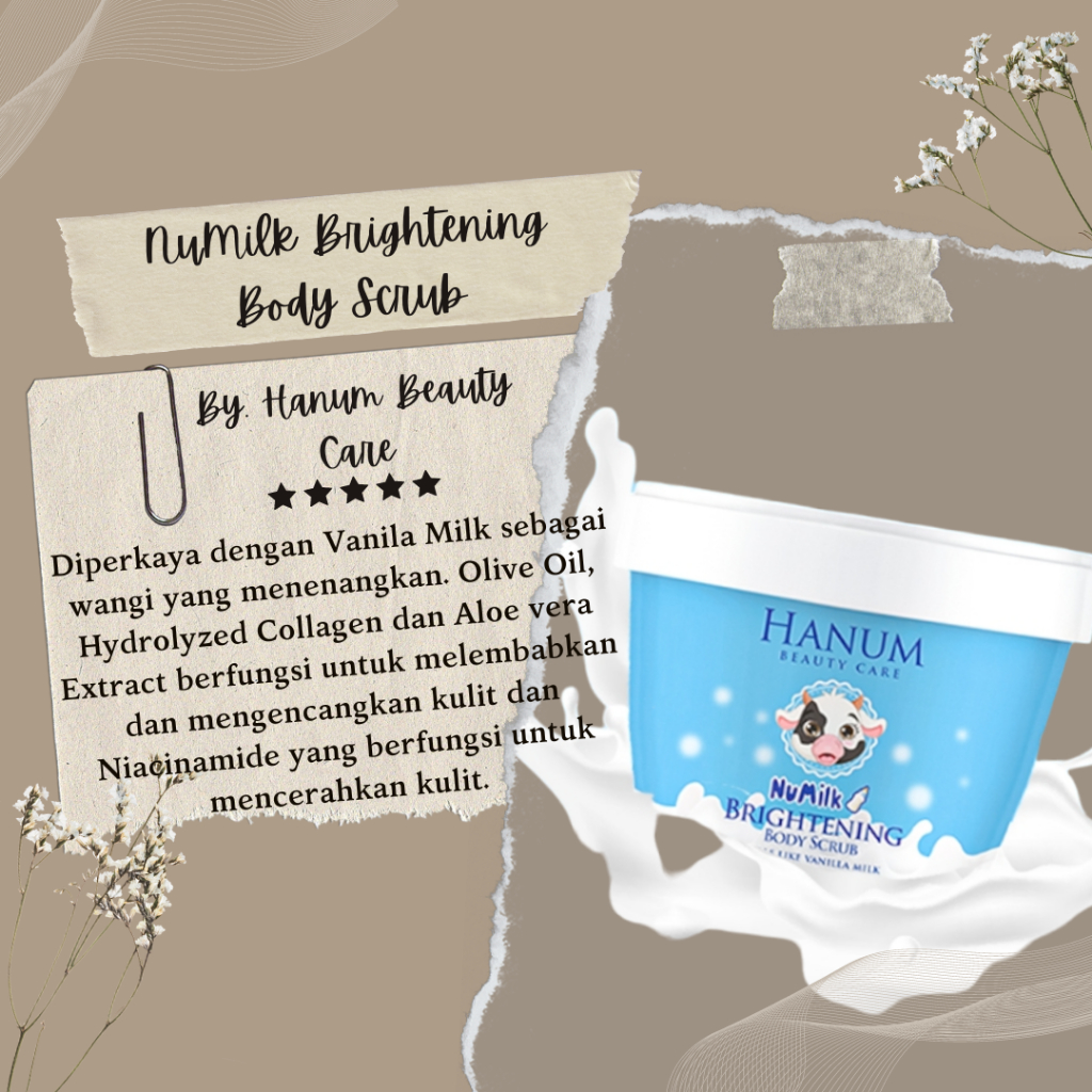 Jual NUMILK BRIGHTENING BODY SCRUB by Hanum Beauty Care | Shopee Indonesia