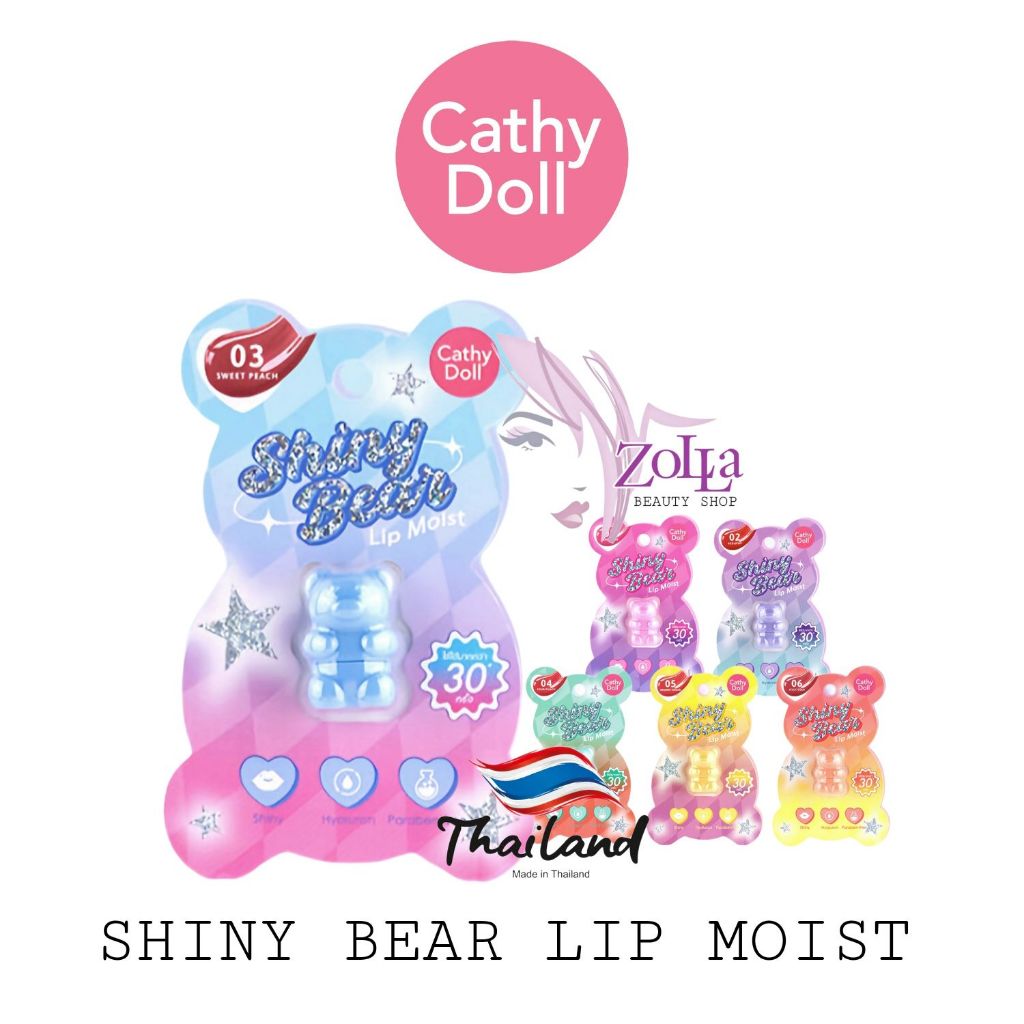 Jual CATHY DOLL SHINY BEAR LIP MOIST - LIPSTICK CUTE MINI MUNGIL BERUANG - LIPSTIK ORIGINAL ...