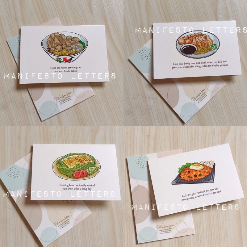 Jual Greeting Card A Foodies | Kartu Ucapan Tema Makanan | Folded Card ...