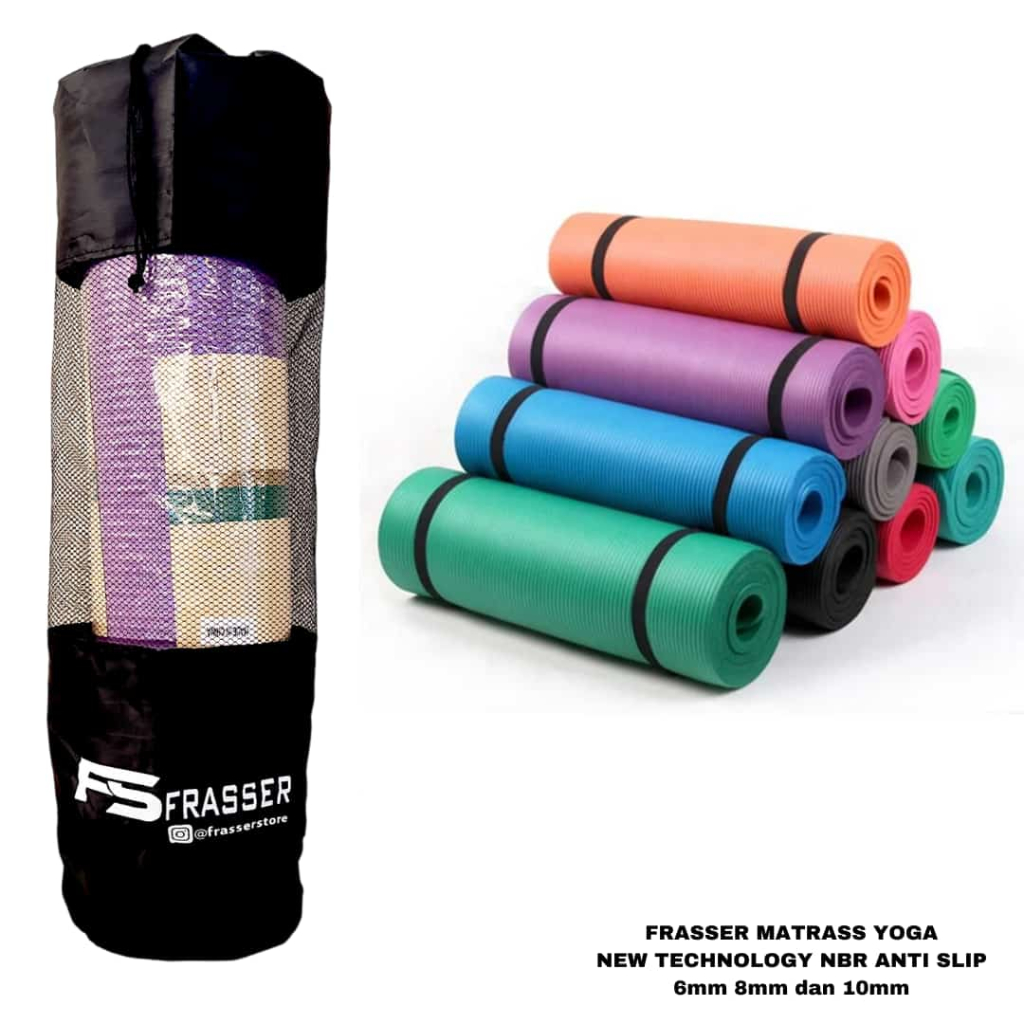 Jual Frasser Matras Yoga Mat NBR PVC Alas Karpet Senam Lantai MTRS - YG ...