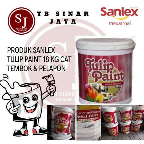 Jual Sanlex Tulip Paint Cat tembok & pelapon SUPER WHITE | Shopee Indonesia
