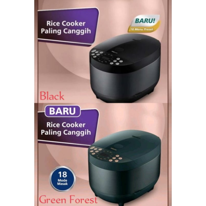 Jual Rice Cooker Philips 4515 /91 Forest Green dan Black HD4515 /92 ...