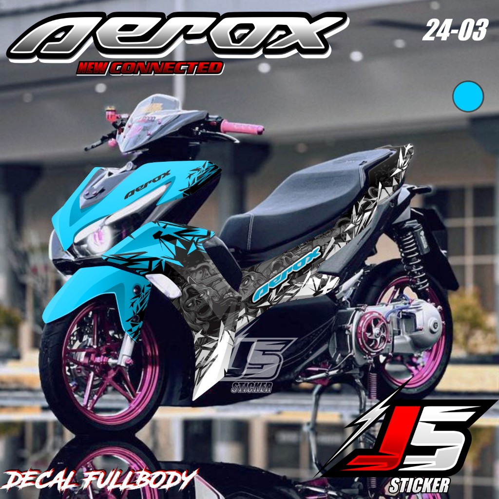 Jual (COD) Decal Sticker Yamaha Aerox 155 New Connected Full body ...