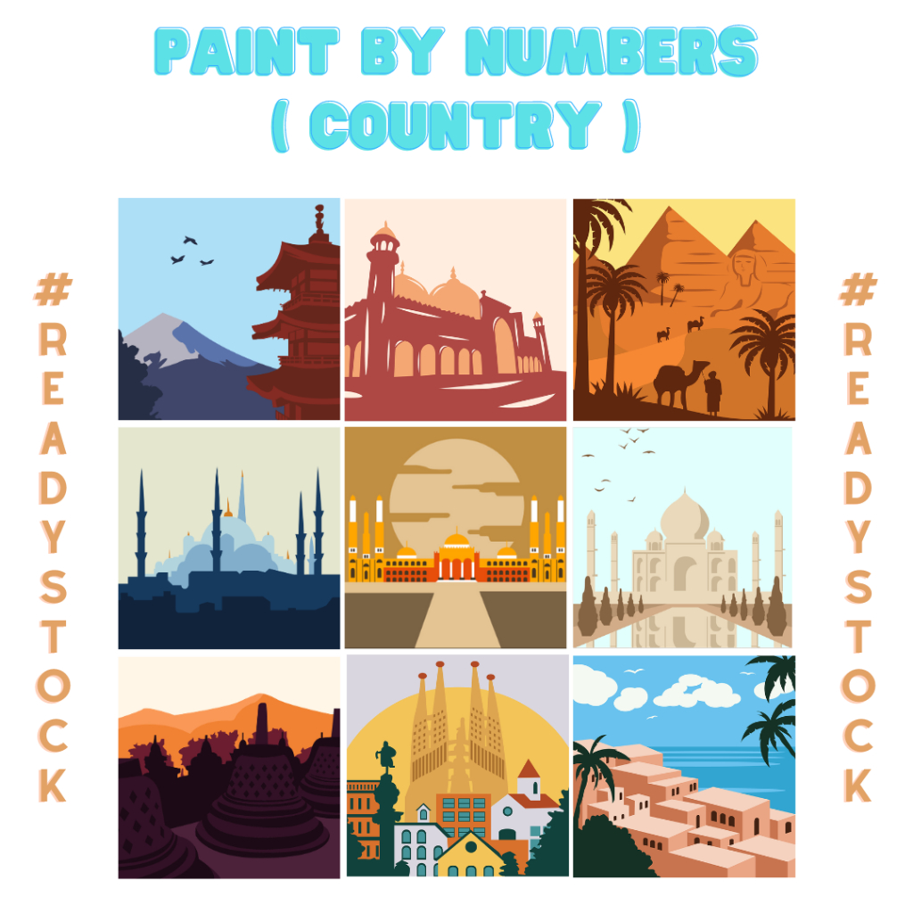 Jual Paint By Number Kit (Country) l DIY Paint by Number KIT l Canvas ...