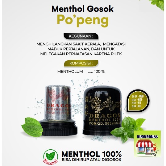 Jual Dragon Menthol Hitam gosok otot HAP 5gr HSP 8gr dan HSB 20gr ...