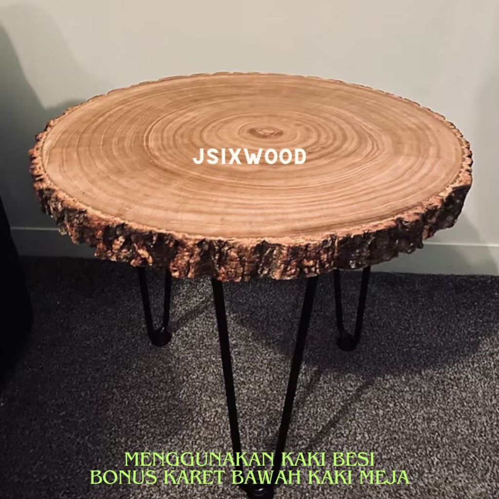 Jual Meja Kayu Meja Sudut Minimalis Meja Kayu Bulat Utuh Ukuran 30 dan ...