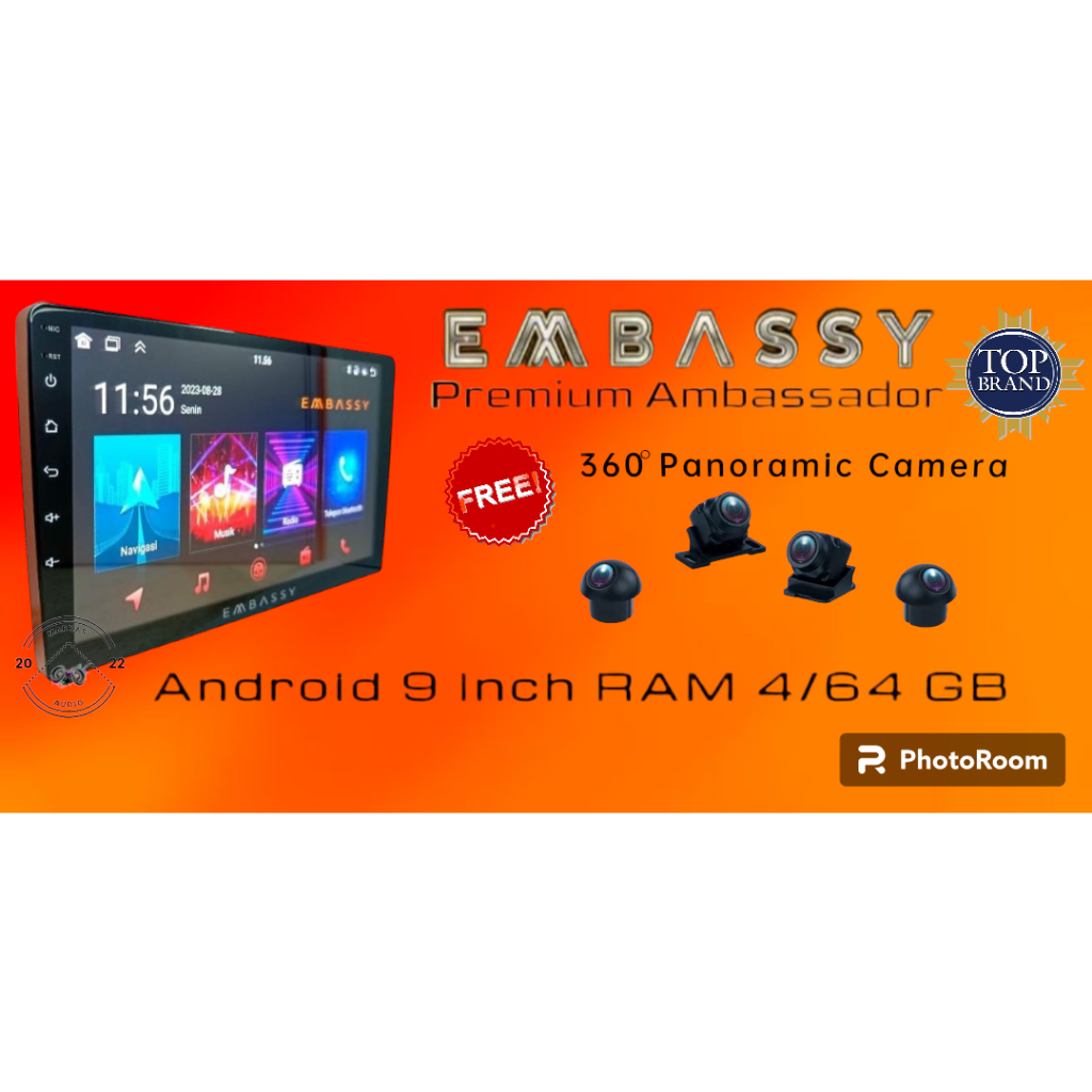 Jual Head Unit Android Embassy Premium Ambasador Terbaru Ram 4 64 9