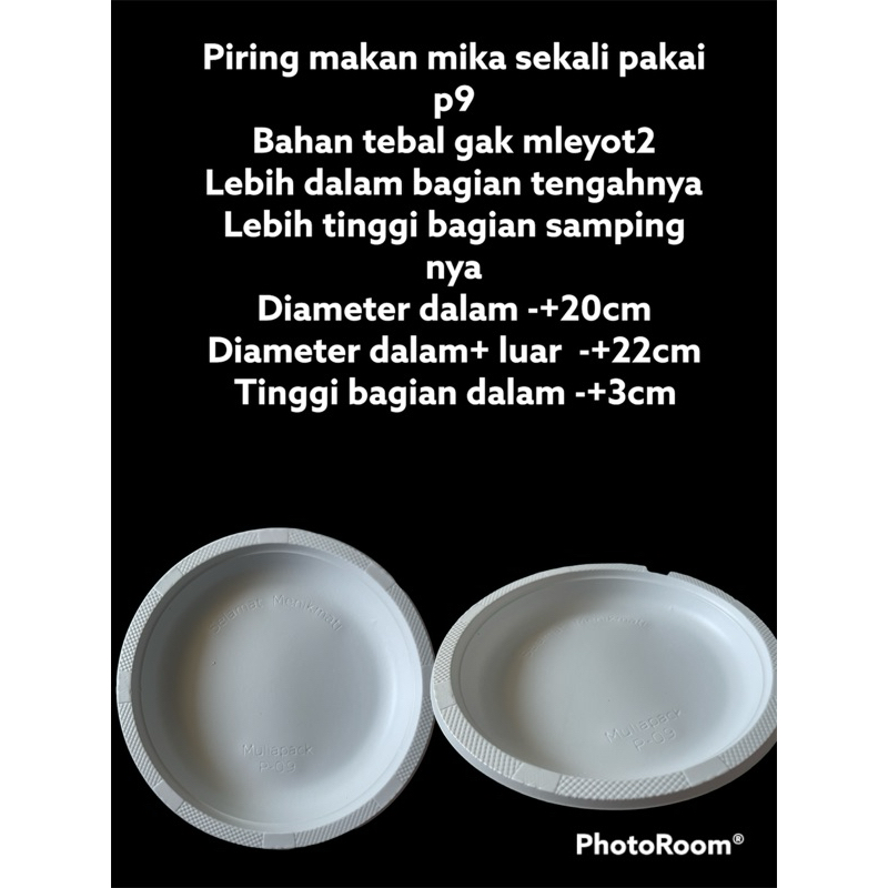 Jual piring mika plastik 9 inch sekali pakai p9 (ukuran piring makan ...