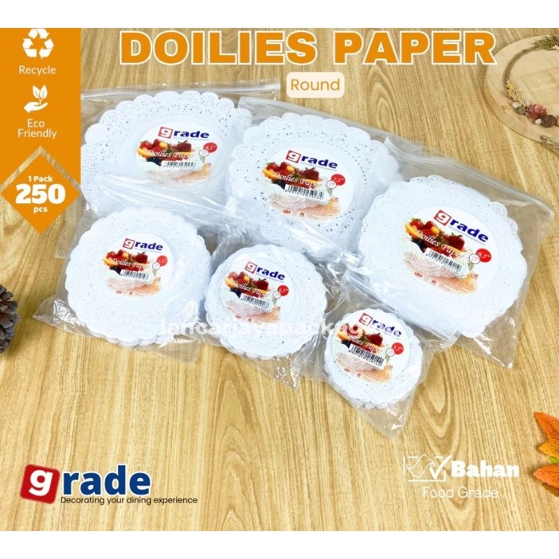 Jual Kertas Doilies Paper Doyles GRADE 3,5" 4,5" 5,5" Alas Toples Kue ...