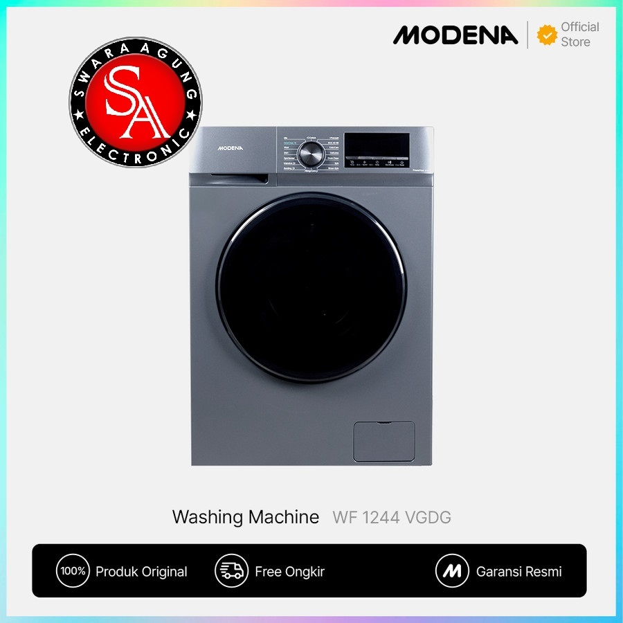 Jual Mesin Cuci Front Loading 12 Kg MODENA Type : WF 1244 VGDG ...