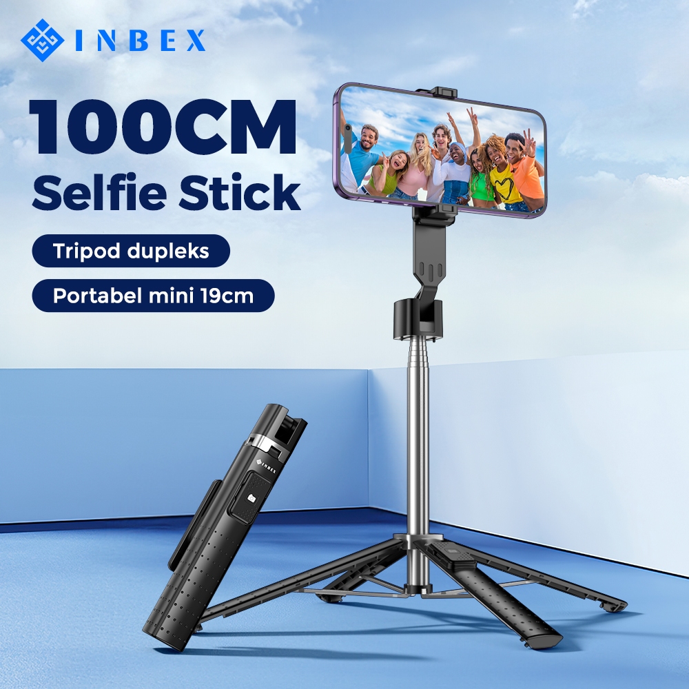 Jual INBEX IB100 Bluetooth Selfie Stick Tripod Braket remoteTongkat ...