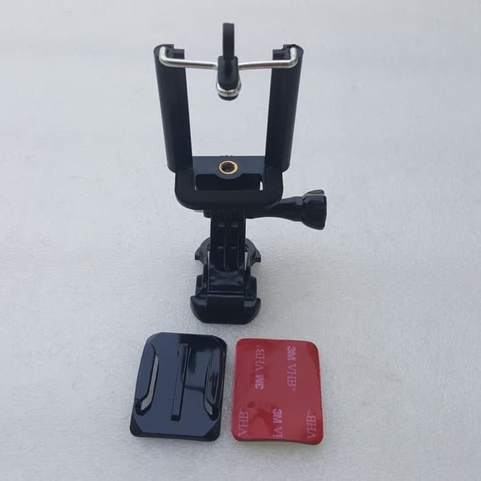 Jual Motovlog Helmet Chin Mount Helm Bike Murah HP Half Face Mounting ...