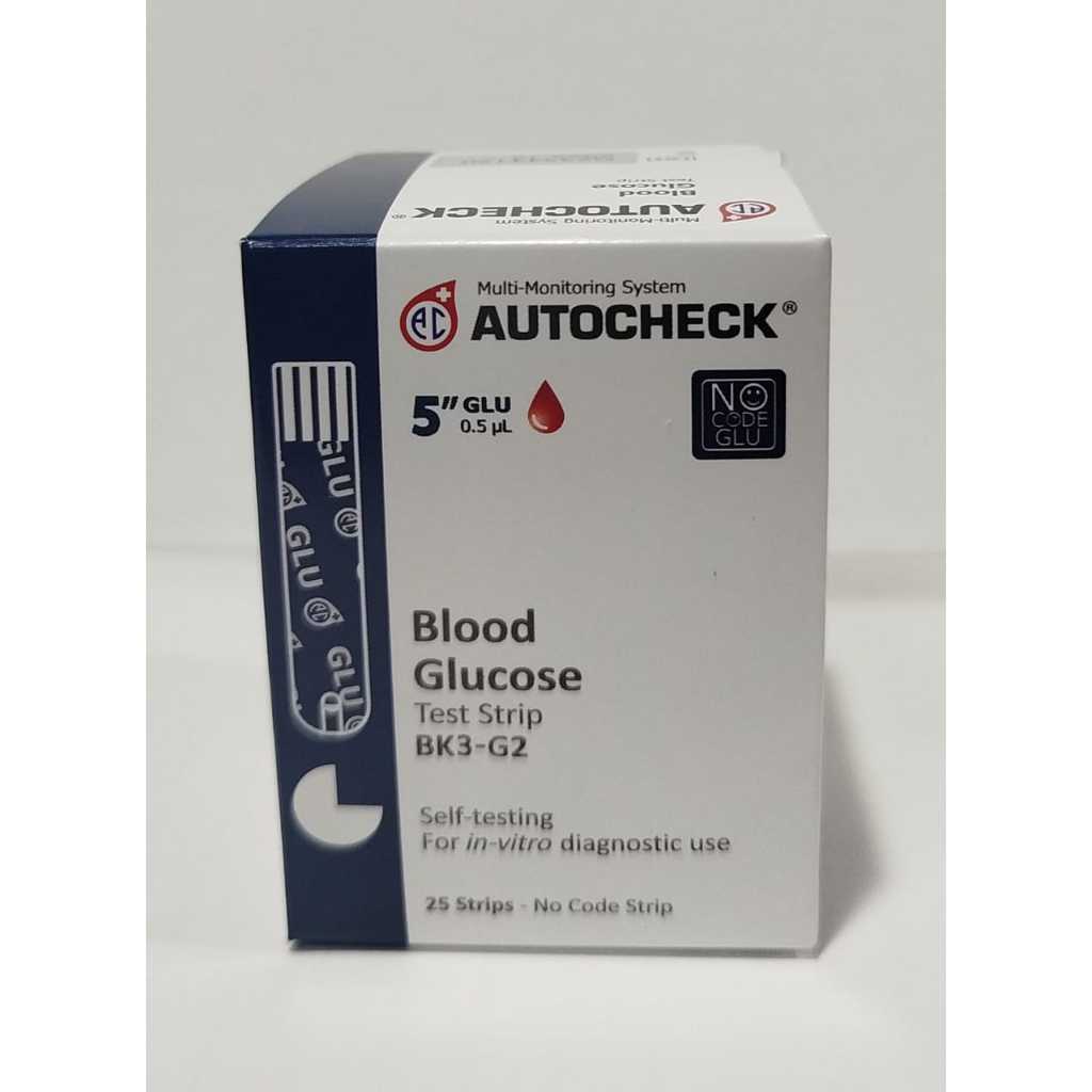 Jual Autocheck gula darah auto check blood glucose isi 25 strip - BIRU ...