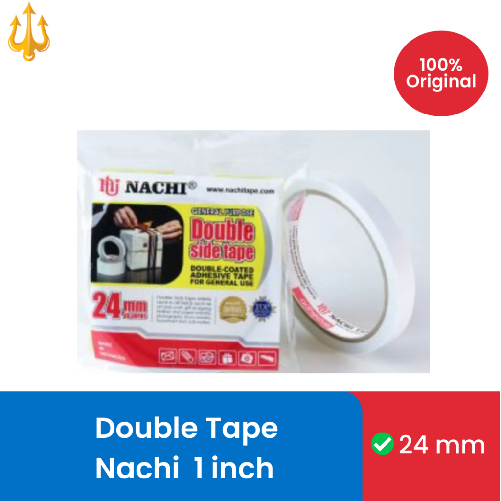 Jual Isolasi Nachi Double Tape 1 inch | Isolasi Nachi Double Tape 1/2 ...