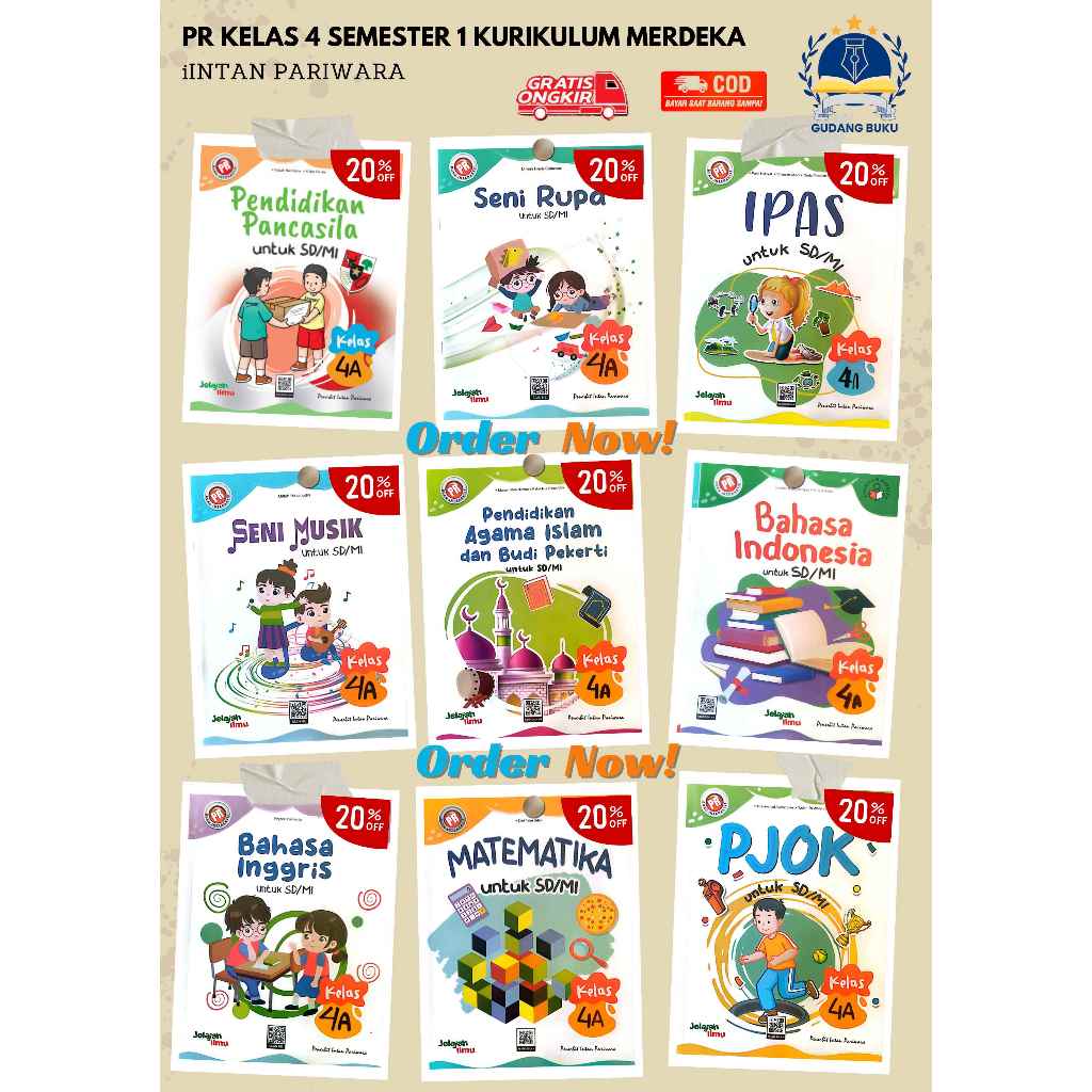 Jual BUKU PR/LKS KURMER SD KELAS 4/IV SEMESTER 1&2 KURIKULUM MERDEKA INTAN PARIWARA TAHUN 2024 ...