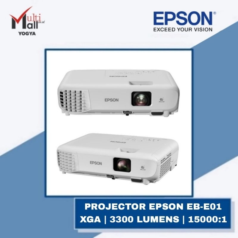 Jual Projector Epson EB-E01 XGA 3300 Lumens 3LCD Proyektor EB E01 HDMI VGA | Shopee Indonesia