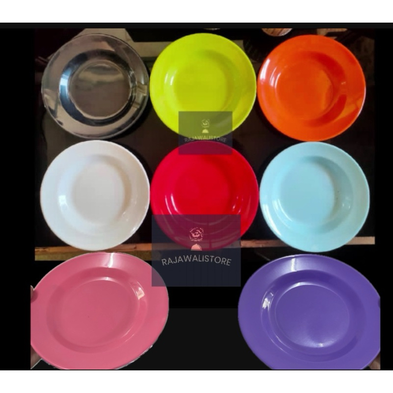 Jual 6PCS/12PCS Piring makan melamin cekung, Piring bulat melamin 9inci ...