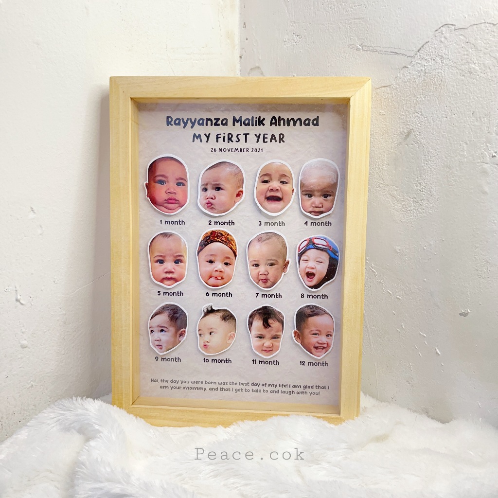 Jual Milestone Frame 3D 12 Month Gift Baby | Shopee Indonesia