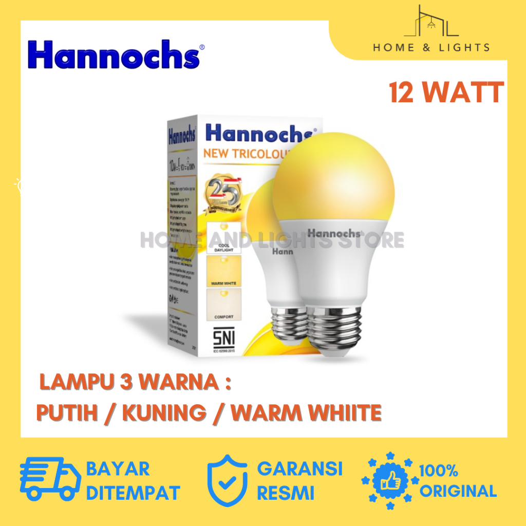 Jual HANNOCHS Bohlam 3 Warna / Lampu LED Hannochs Tricolor / LED 3 ...