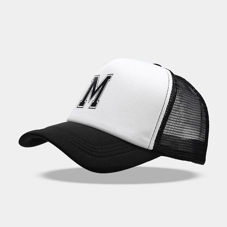 Jual Topi Huruf W | Topi Baseballcap Abjad Huruf Teks Alphabet A B C D ...