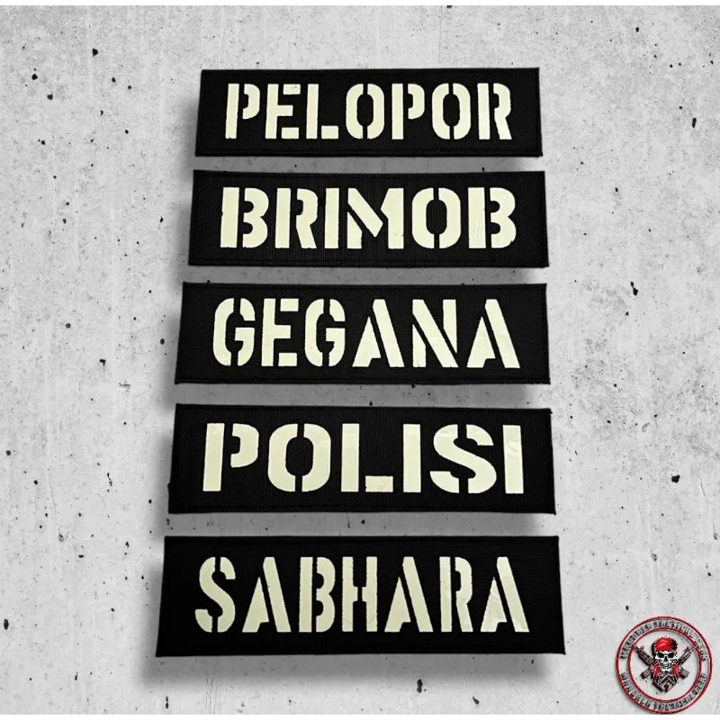 Jual Patch Polisi Lasercut Glow In The Dark / Nyala Ketika Gelap ...