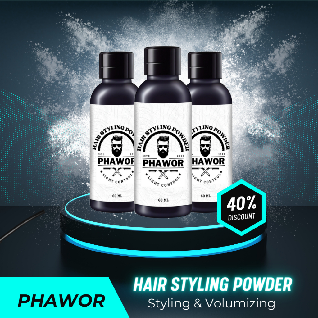 Jual Hair Powder Pria by Phawor Hair Styling dan Volumizing 60 ml / 10 ...