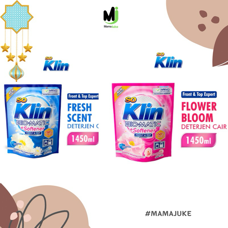 Jual So Klin Bio Matic Front Load Liquid 1450ml | Shopee Indonesia