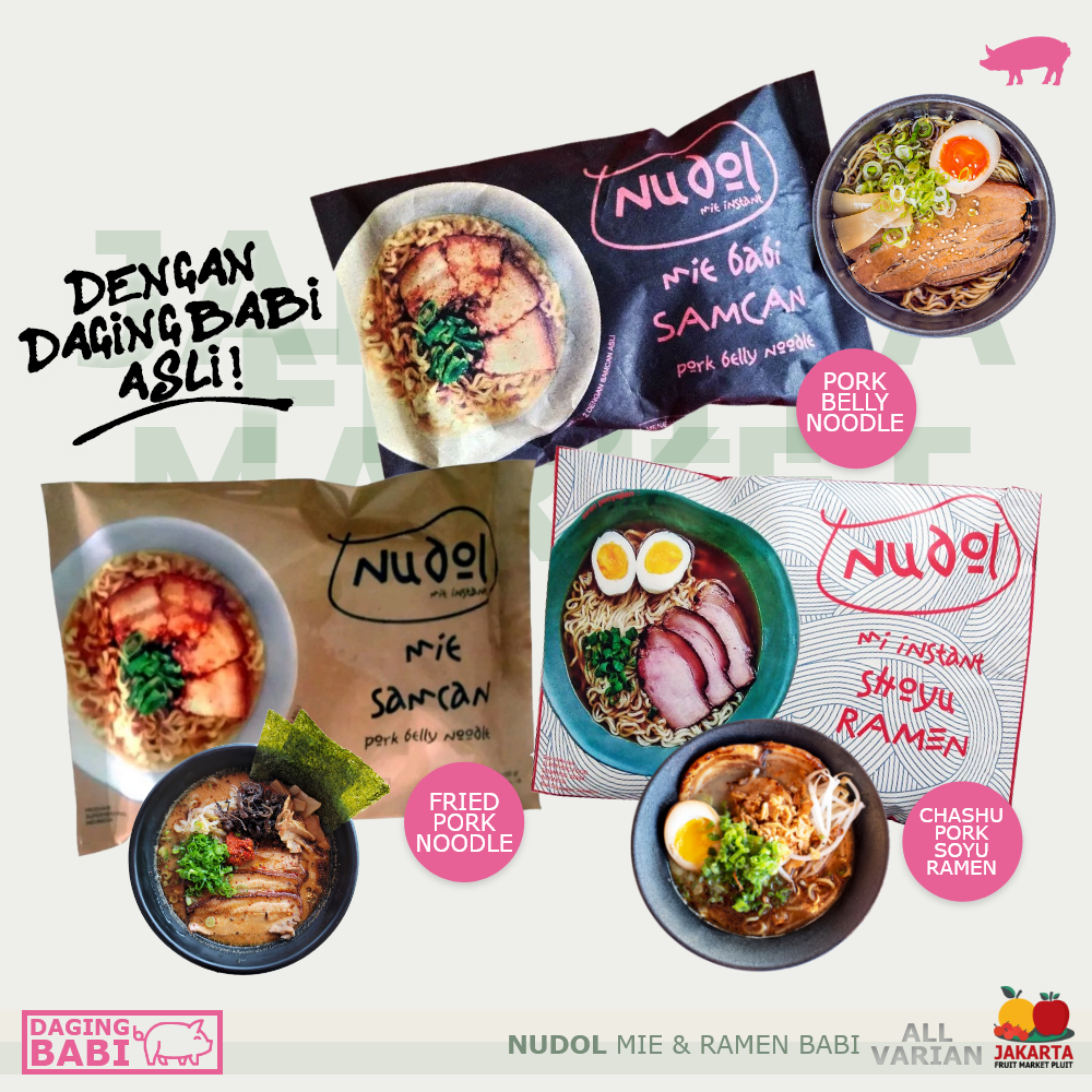 Jual NU DOL MIE & RAMEN BABI INSTANT dengan daging babi / Samcan asli ...