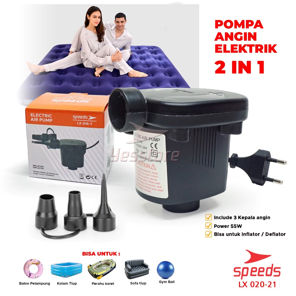 Jual SPEEDS Pompa Angin Elektrik Pompa Angin Otomatis Pompa Udara Pompa Kolam Renang Dan Kasur ...
