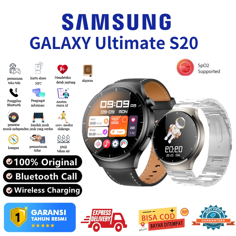 Jual [COD]100%ORI Galaxy Jam Smartwatch pria S20 Max Samsung Smart ...