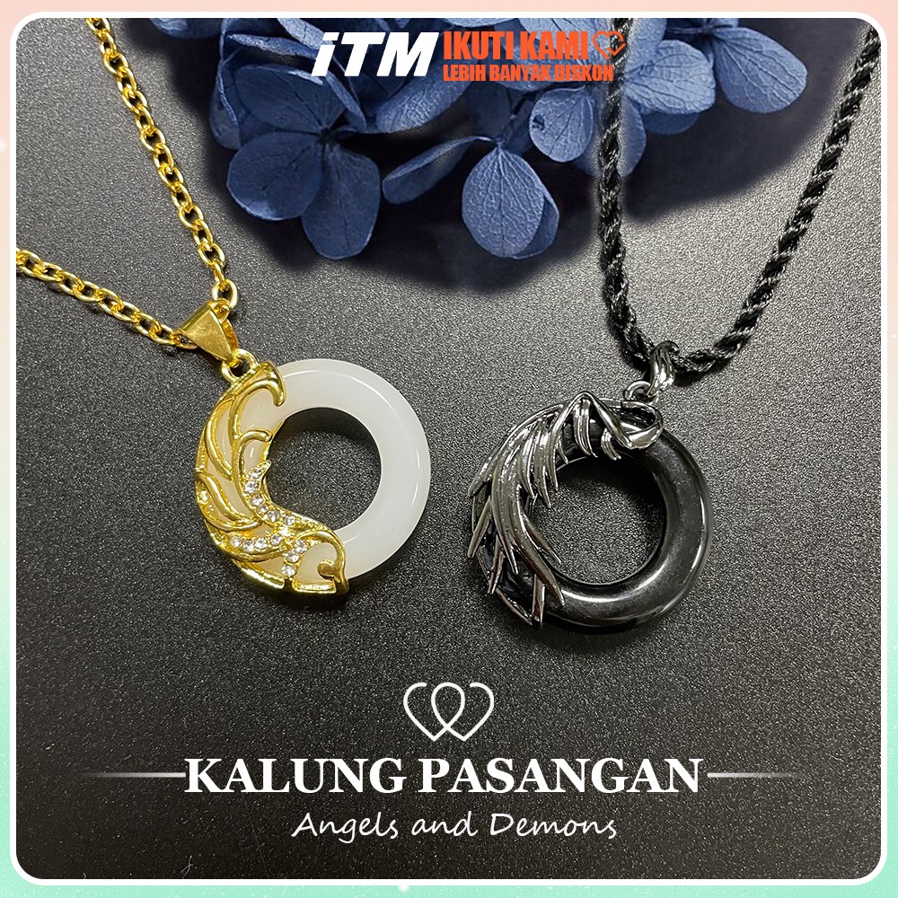 Jual iTM Kalung Couple-Angels and Demons kalung pasangan Chinese style kalung Opal Original ...