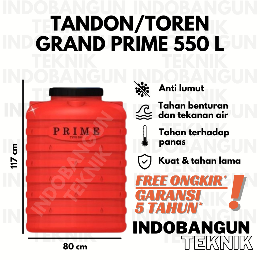 Jual Tandon Toren Tangki Air Tedmond Grand Prime 500 550 Liter Harga Murah Anti Lumut Garansi 5 ...
