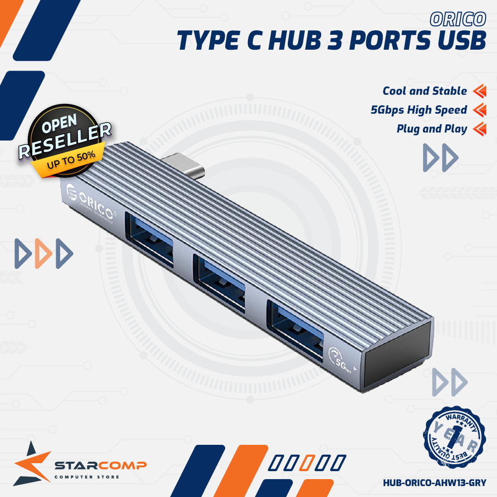 Jual ORICO Type C Hub 3 Ports USB 3.1 USB 2.0 - AH-W13 | Shopee Indonesia